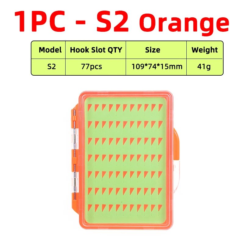 WIFREO Коробка для рыболовных крючков S/M/L Оранжевый, 1pc S2