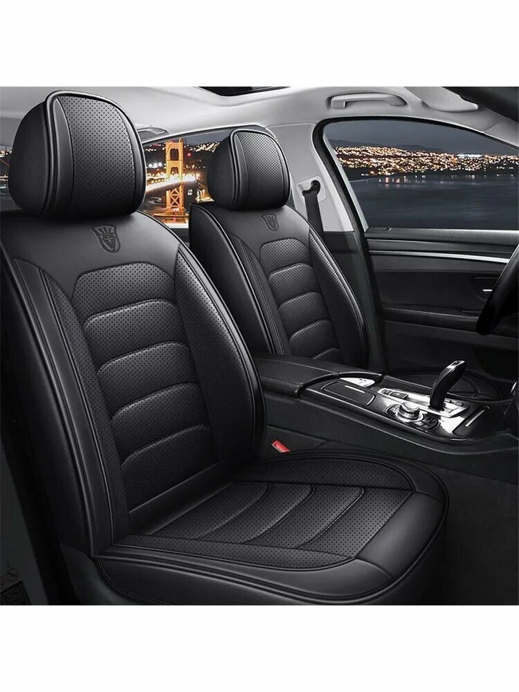 Автомобильный чехол на Передние сиденья, Сиденье водительское, Экокожа, 1 шт.