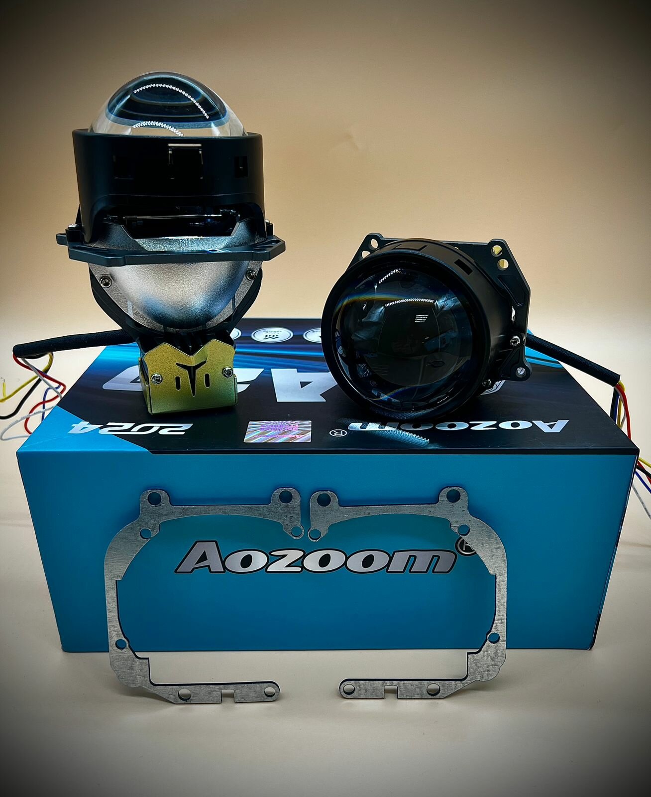 Светодиодные линзы оригинальный Aozoom A20 для MAZDA 3 BL 2006-2013 / 5500К, 53Вт / 70 Вт, / Настоящие Билед Biled Аозум на Мазда 3 БЛ