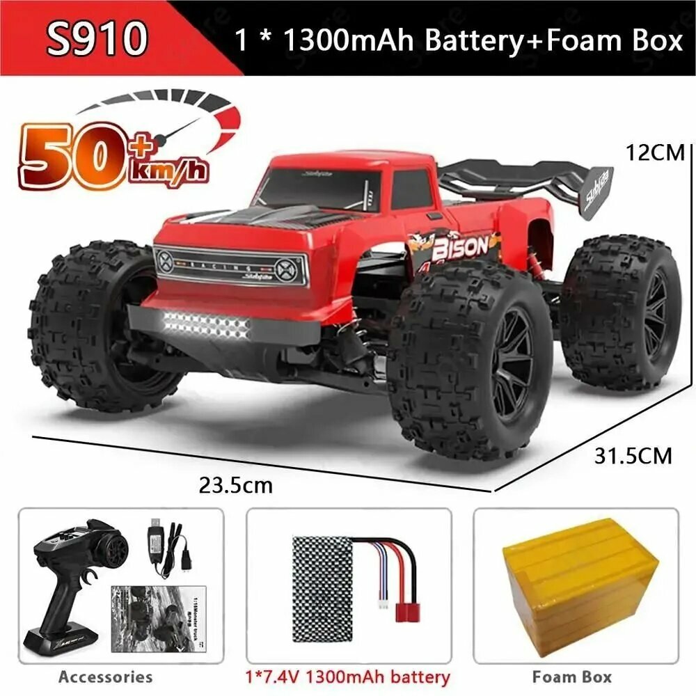 WLToys S909 S910 1:16 50 км/ч полноприводный Радиоуправляемый автомобиль с дистанционным управлением, высокоскоростной Дрифт, монстр-ТраК