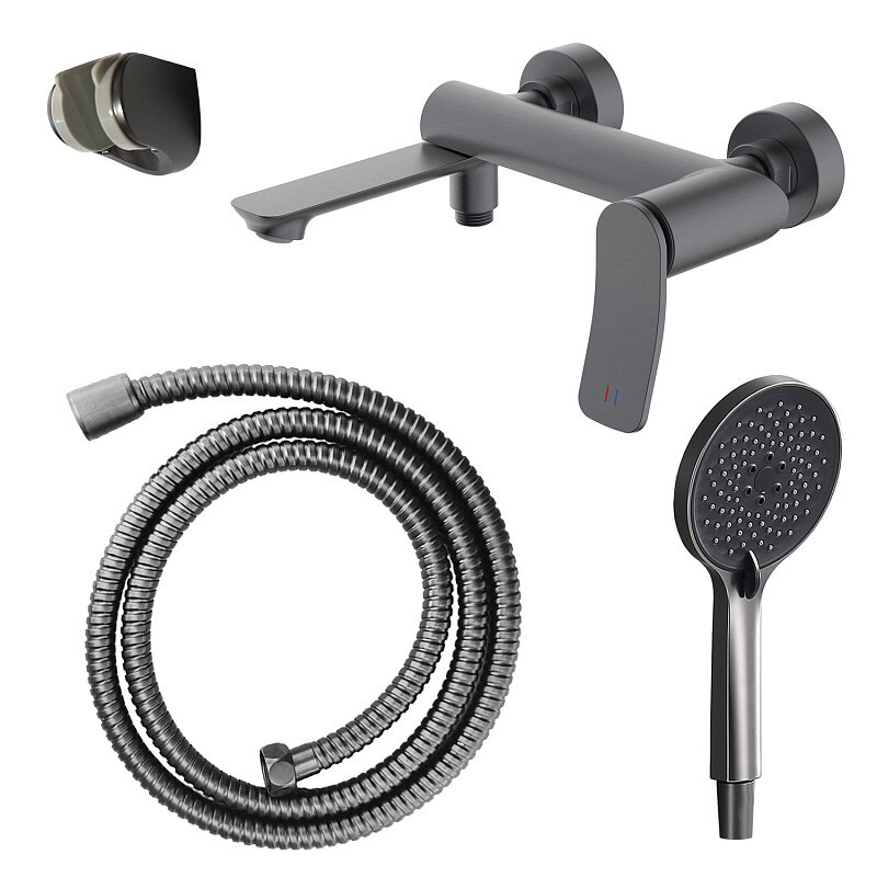 Смеситель для ванны Azario Escaro AZ-K3074GR серый графит