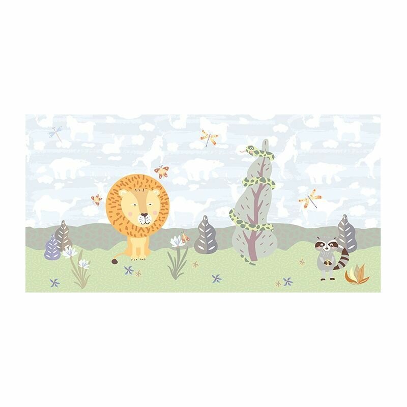 Керабел Зоопарк Звери декор настенный 200х400х7,5мм (16шт) (1,28кв. м)