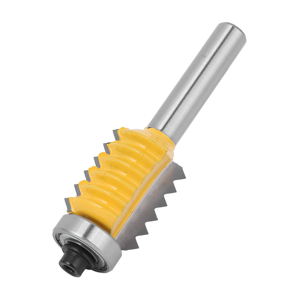 8 Shank Woodworking Cutter Rail Stile Router Bit Line Wave Type Wood Milling Knife(Multi Tooth x 24 )
