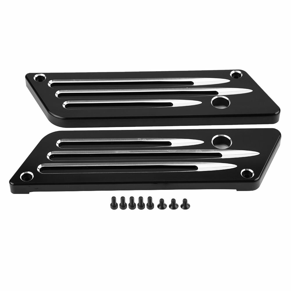 Алюминиевые чехлы для кофров мотоцикла с ЧПУ, 1 пара, для Touring 1993-2013, черные, прочные, сменные аксессуары