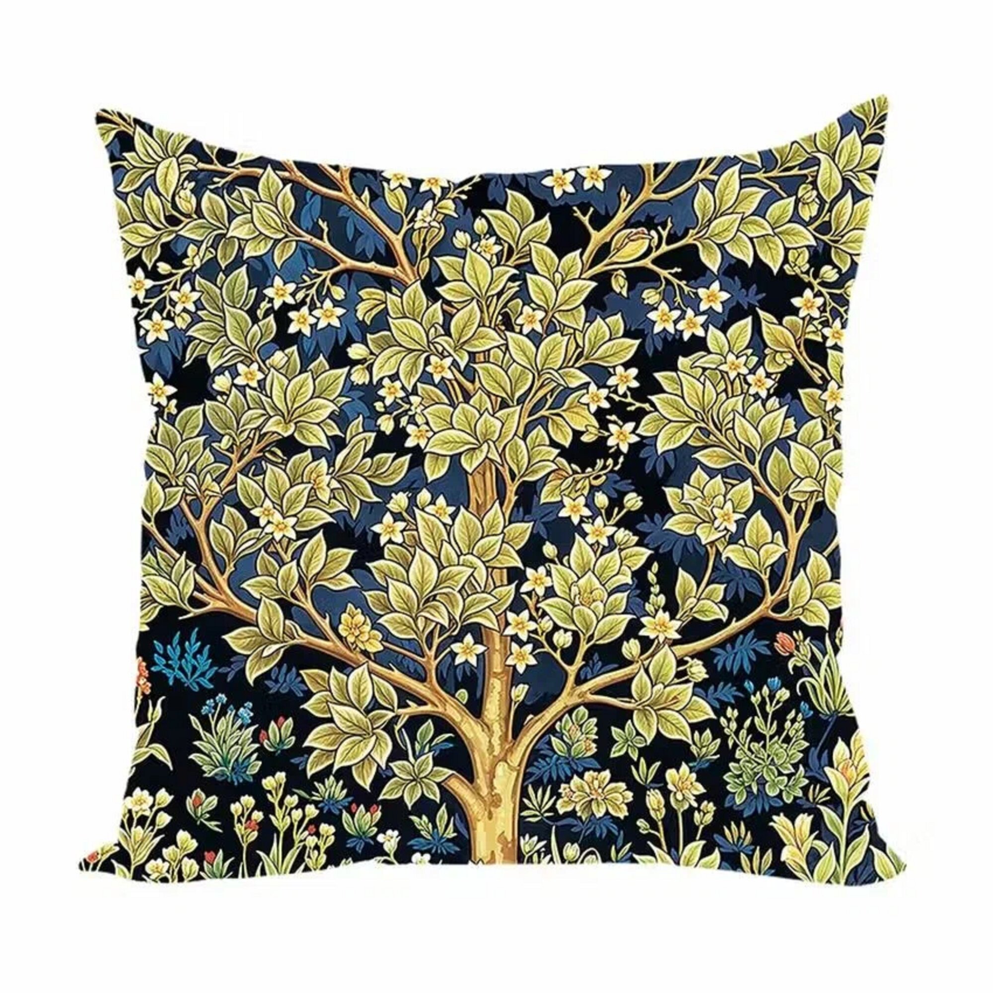 Подушка декоративная Райское дерево Моррис 40х40 велюр