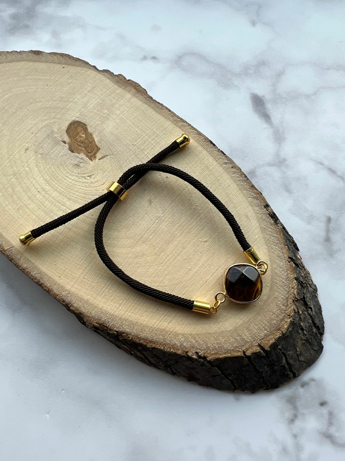 Браслет, тигровый глаз