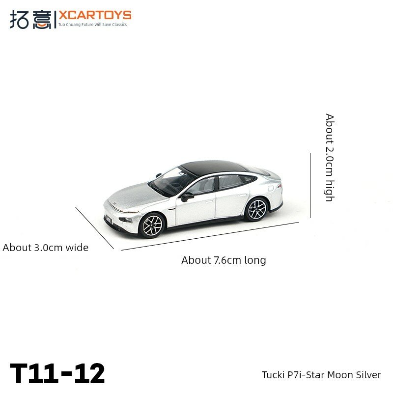 Модель автомобиля из сплава Tuoyi 1/64 Xpeng G6, новая энергетическая трамвайная миниатюрная модель, искусственный