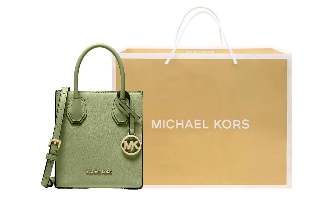 Сумка MICHAEL KORS Mercer Leather Trunk Bag Mini Matcha Green