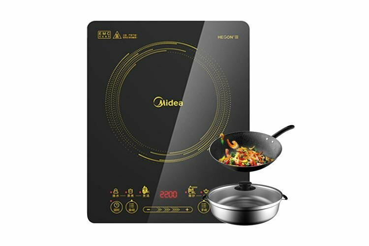 Индукционная плита Midea C22 WH2202S многофункциональная для домашнего использования, черная
