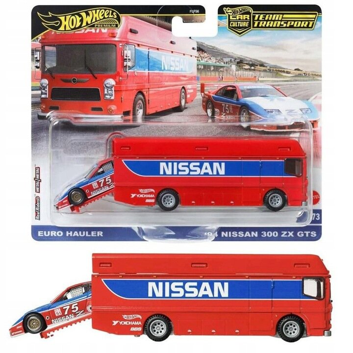 Игрушечный транспорт Hot Wheels Team Transport - Набор Nissan 300 ZX GTS и Euro Hauler - Хот Вилс HRV44