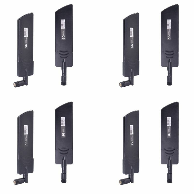8 Шт. 5G/3G/4G/GSM Полнодиапазонная Антенна С Коэффициентом Усиления 40 ДБи, Черный SMA Штекер