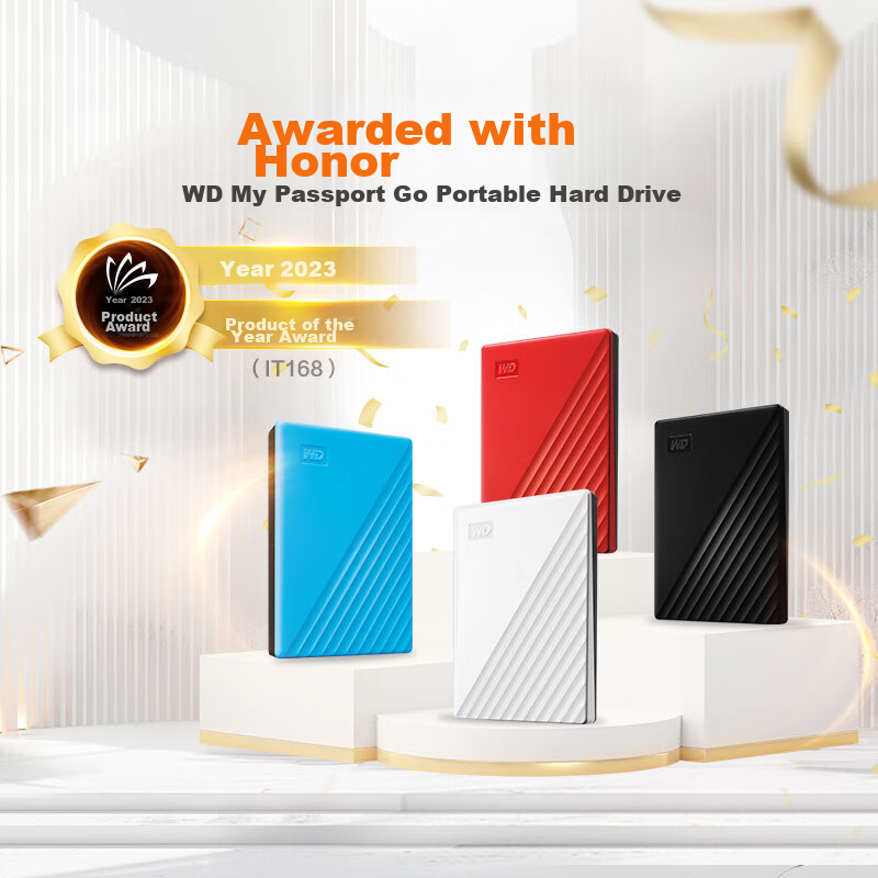 Western Digital (WD) 6TB Portable Hard Drive, USB3.0, My Passport, 2.5-Inch, Red, Mechanical Hard Drive, Large Capacity, External Storage for Mobile Phones, Laptops, And Home Use