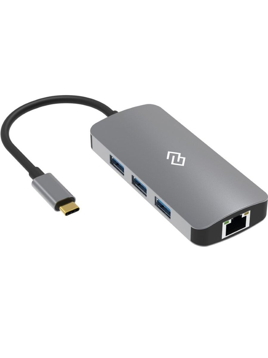 Док-станция DIGMA DS-502, HDMI, USB Type A/C, для ноутбука, многофункциональная