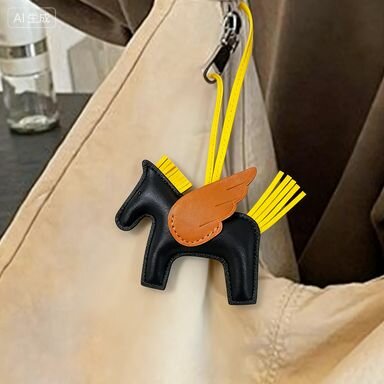 Симпатичные подвески-сумки с лошадьми-черное, 1 шт.