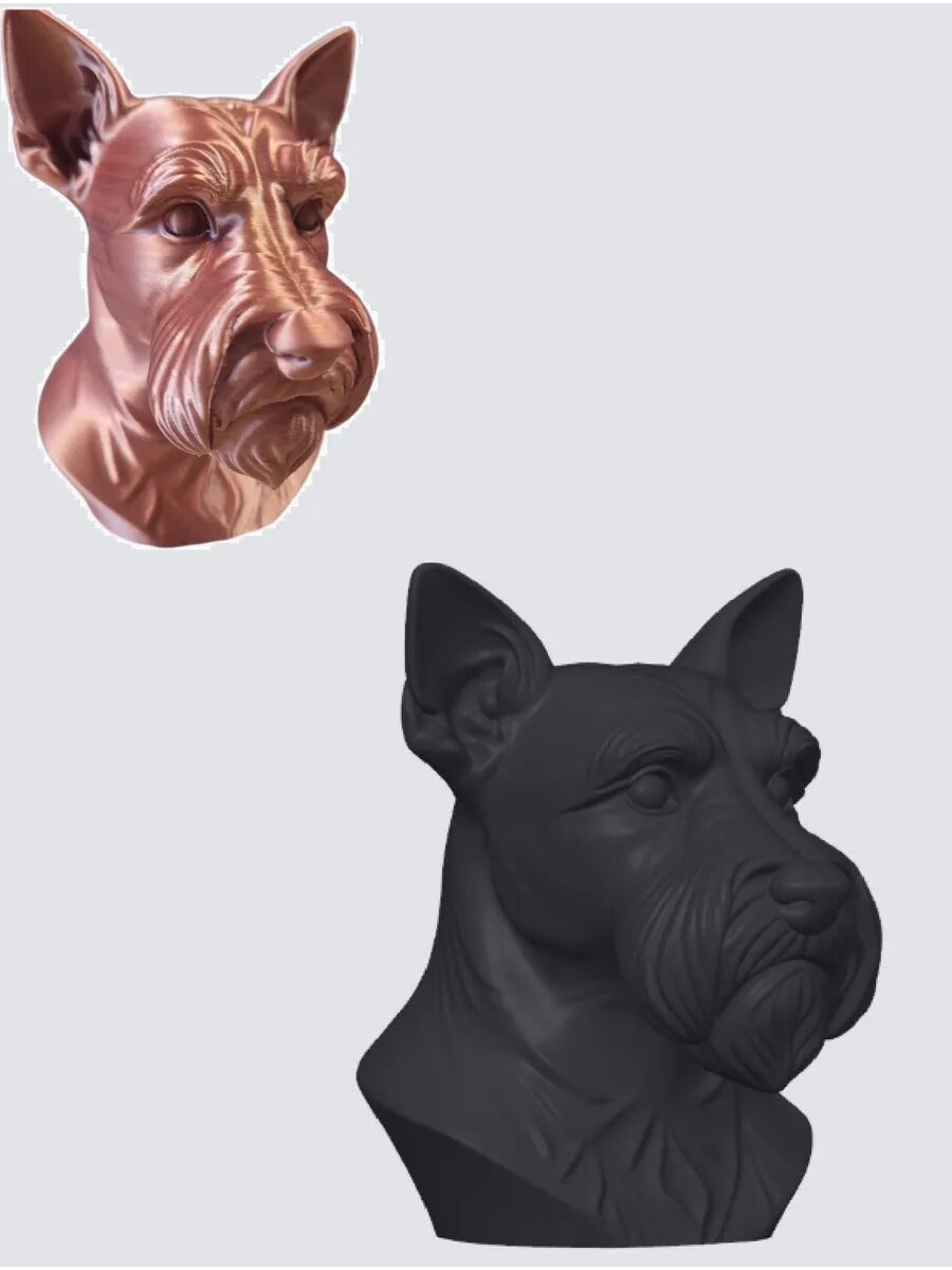 Ростовая статуэтка собаки-Миниатюрный шнауцер (10см, черный)