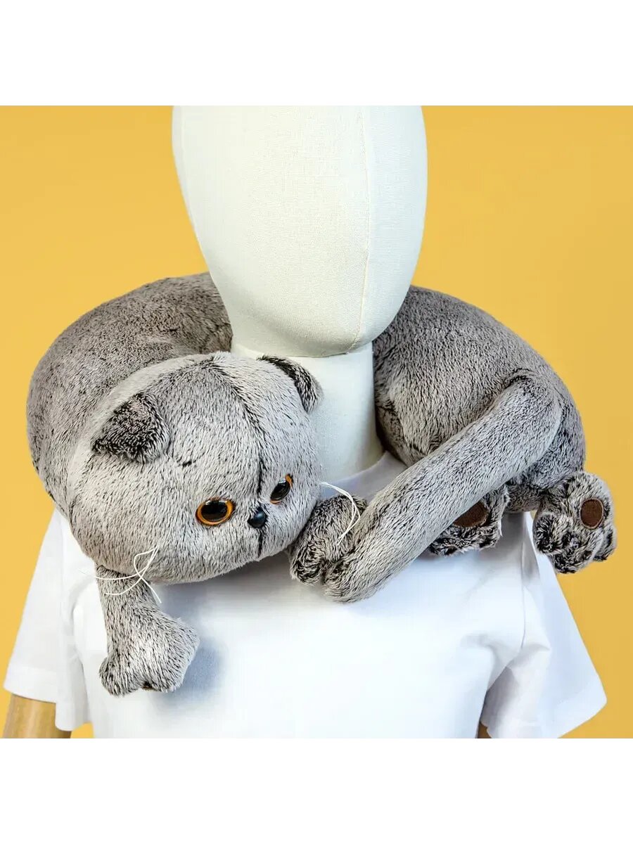 BUDI BASA Кот Басик игрушка-подушка на шею 30 см