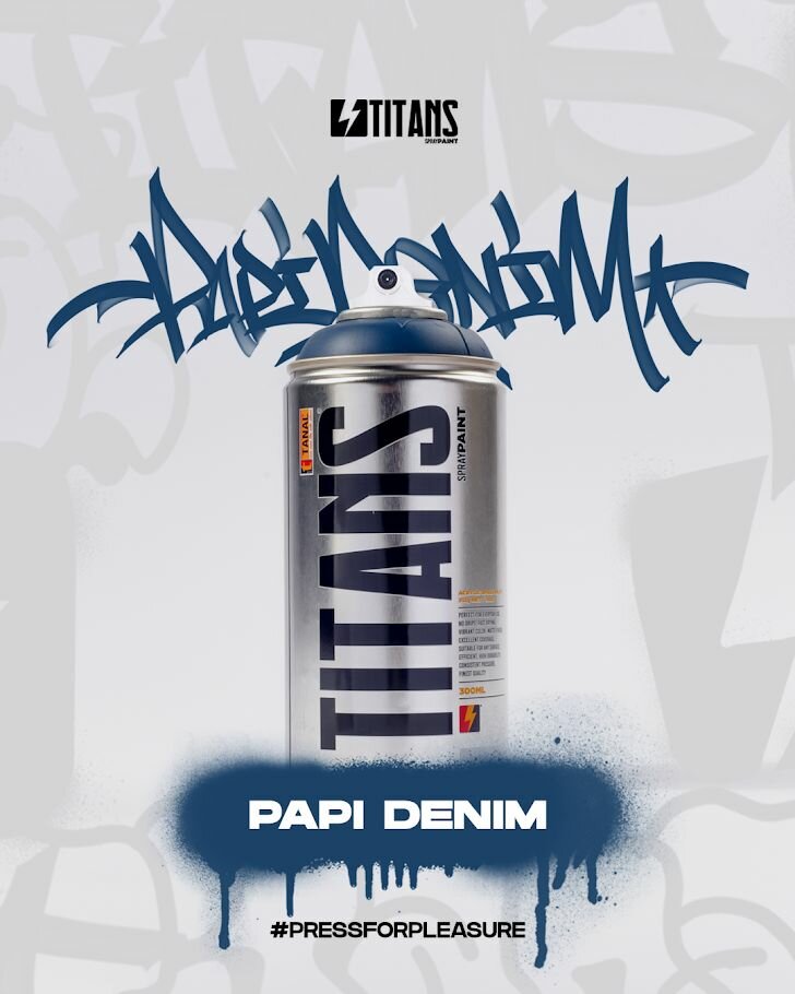 Аэрозольная краска для граффити и дизайна TITANS 26 Papi Denim 300мл.