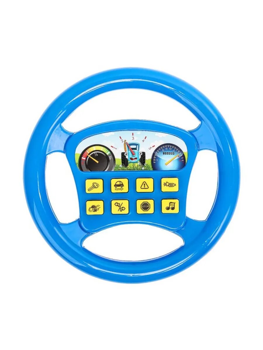Руль синий трактор звук, пакет с хед.23x26x3см играем вмест