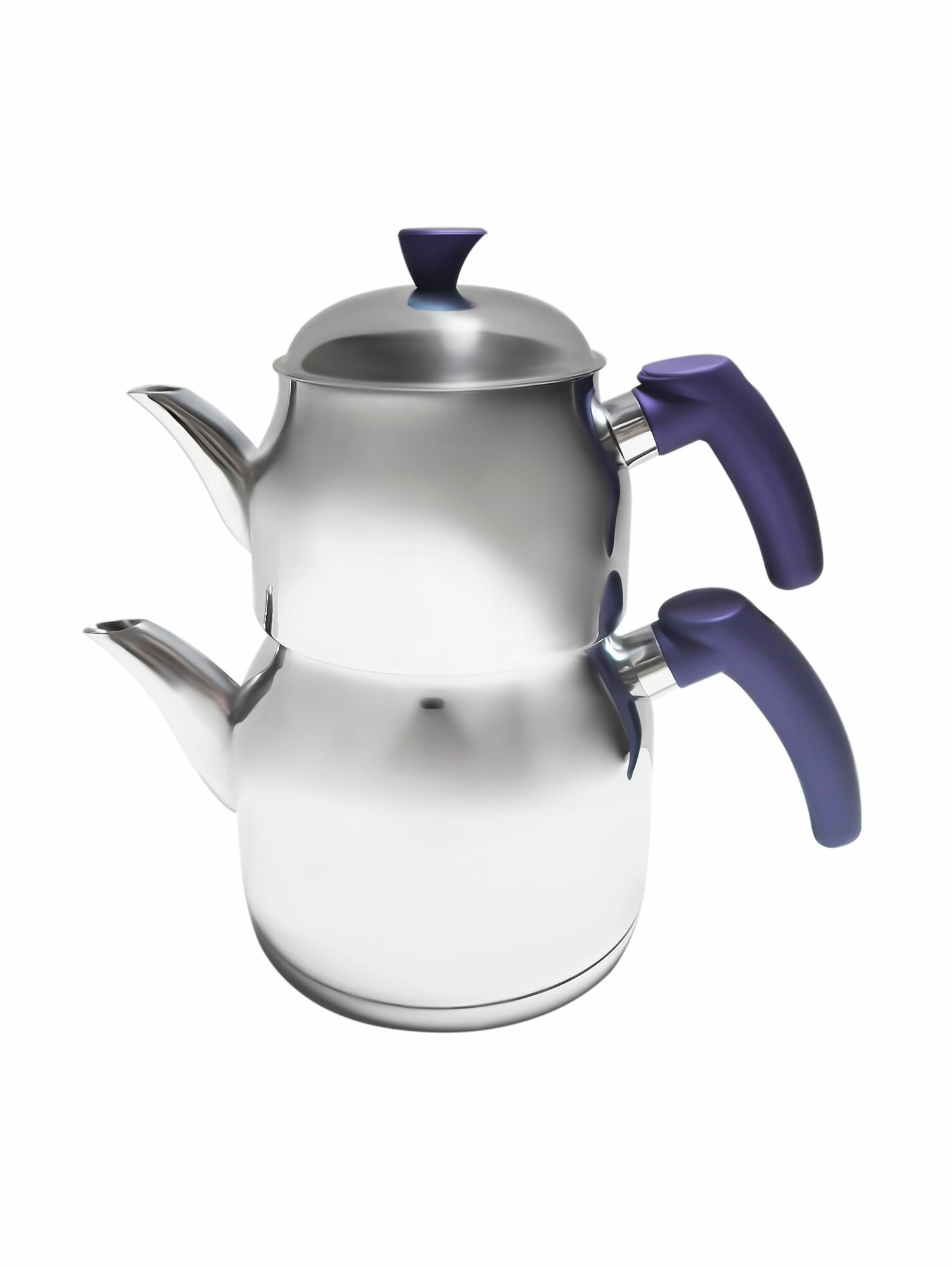 Турецкий чайник двойной (чайданлык), "Yonca", Belinda, 1600мл + 1000мл. Турция (5804)