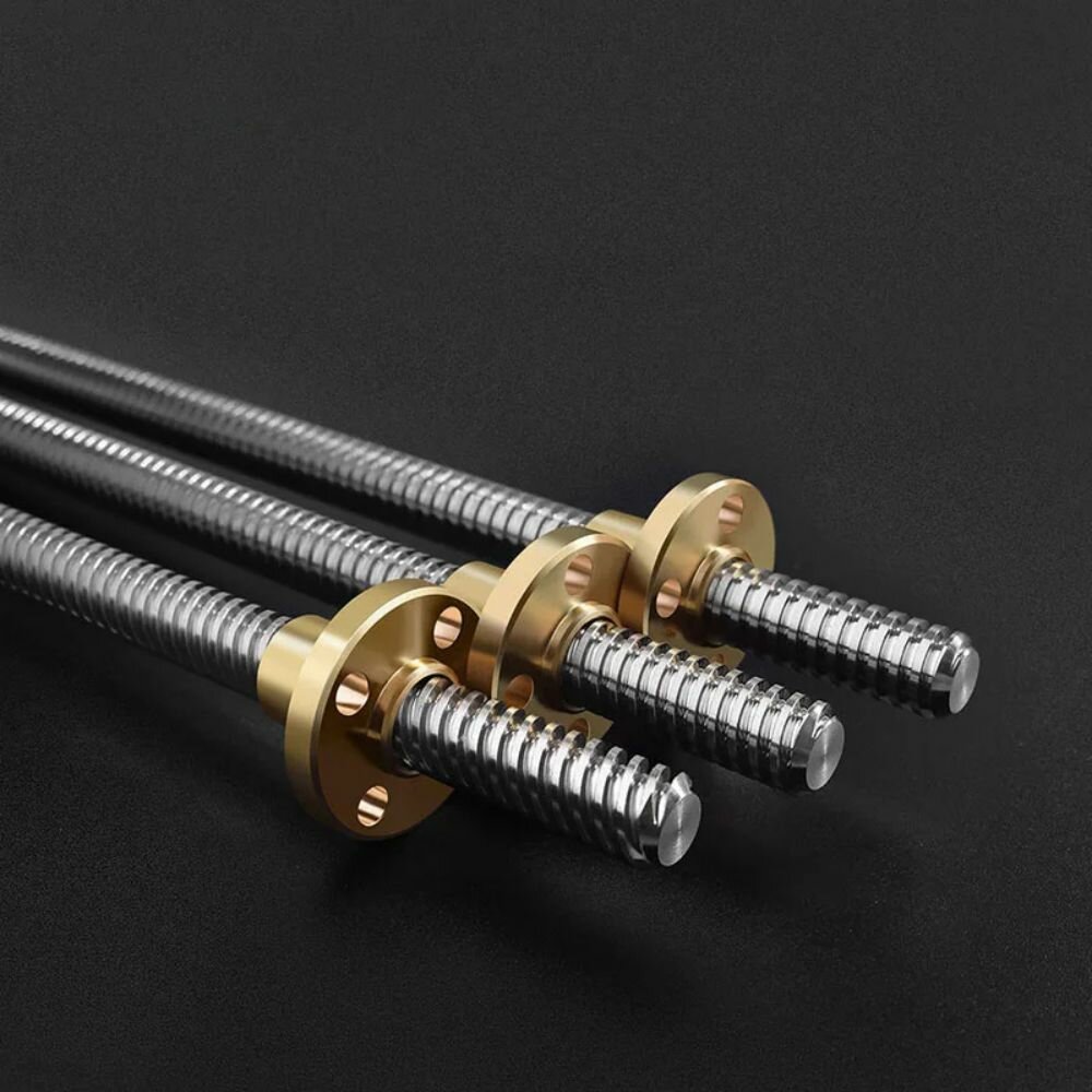 Ходовой винт T8, внешний диаметр 8 мм, шаг 4 мм/2 мм/8 мм, шаг резьбы 2 мм, длина 200 мм, 250 мм, 300 мм, 350 мм, 400 мм, 450 мм, 500 мм, с гайкой для деталей Reprap 3D.