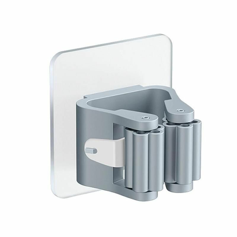 Самоклеящийся настенный держатель для швабры, Подходит для ванных комнат, гостиных и т. д.