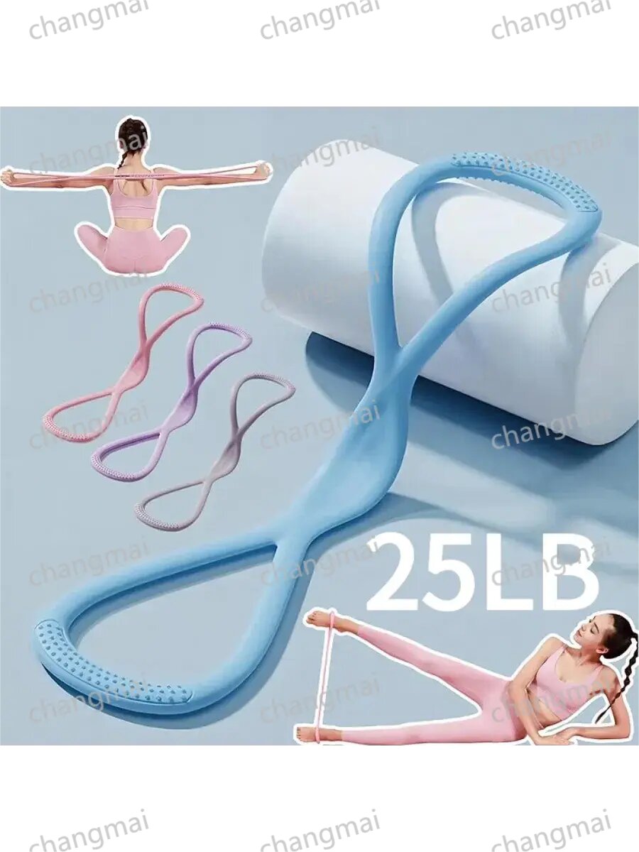 Резинки для фитнеса фигура 8 с ручками подарок новичку