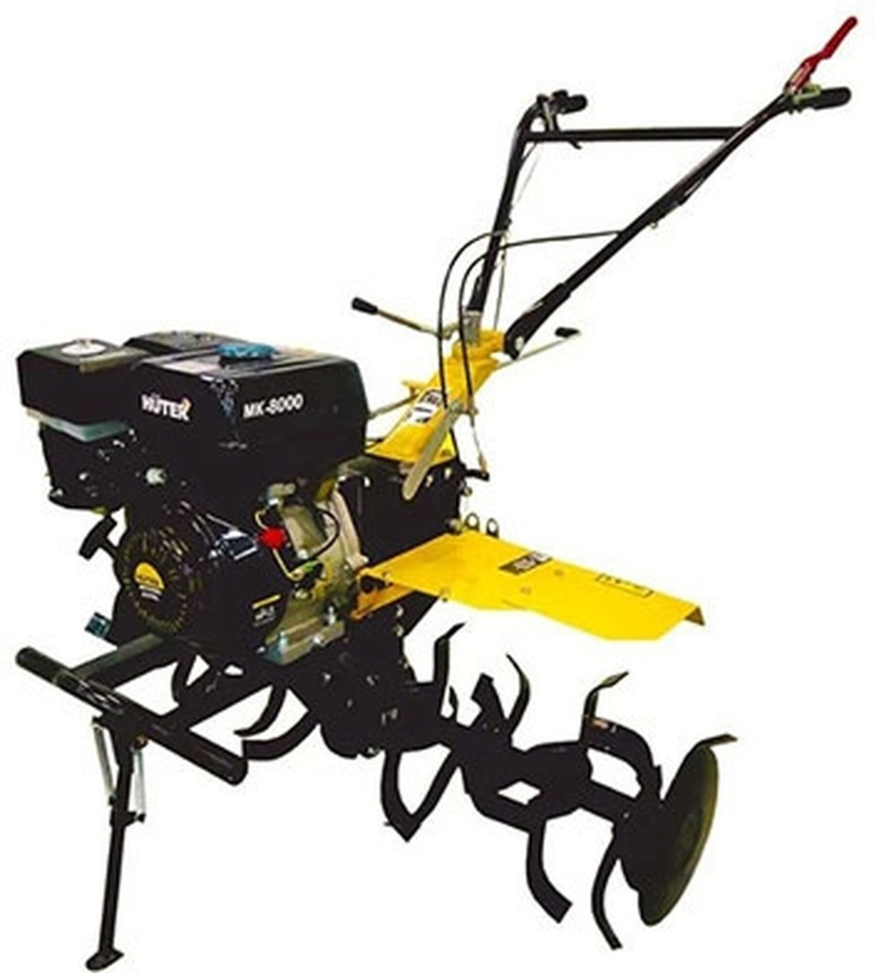 Мотоблок Huter МК-8000P 70/5/10, бензиновый двигатель, 8 л. с, колеса с глубоким протектором