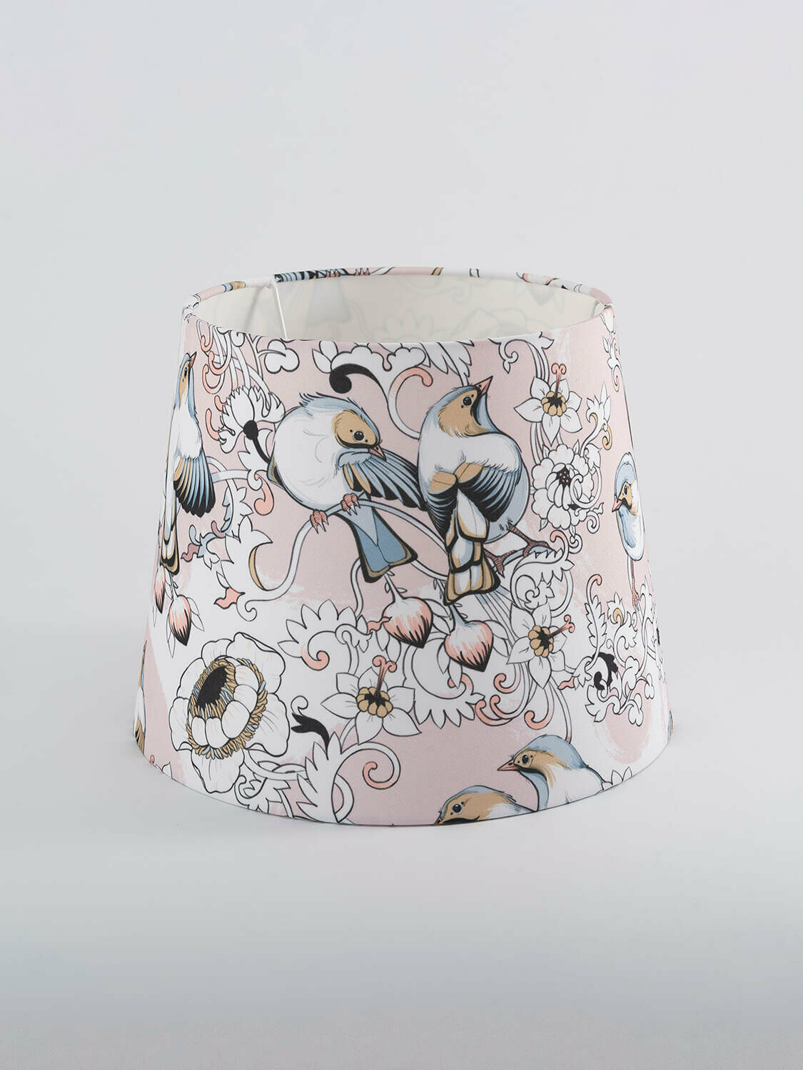 Абажур для настольной лампы, принт "Nightingales", конус 25 см
