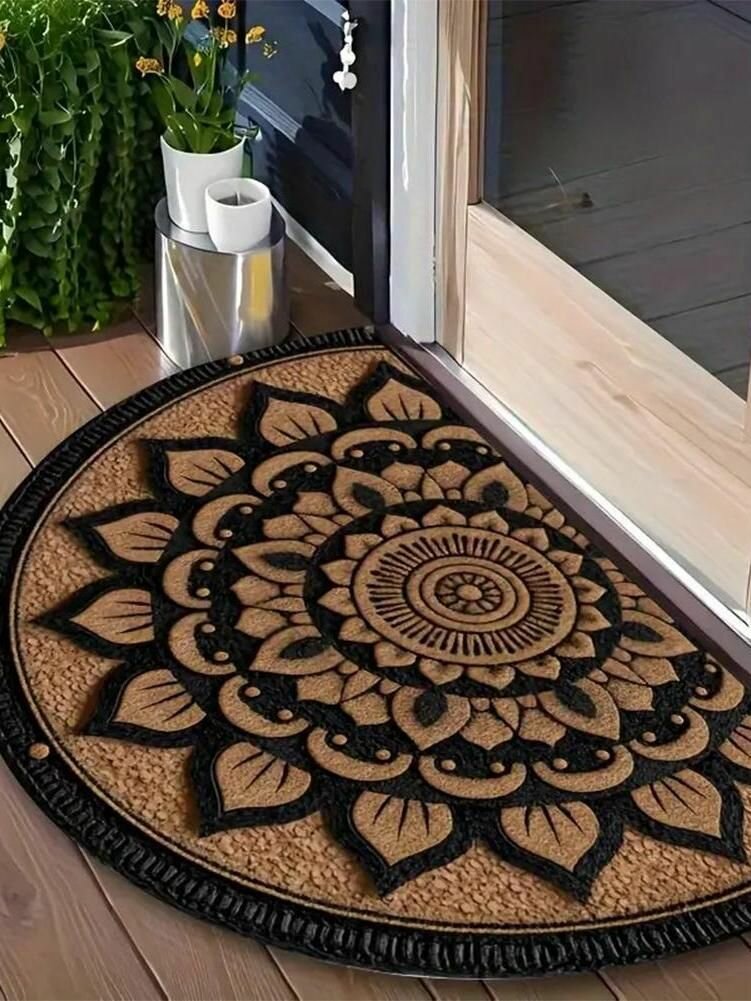 Полукруглый напольный коврик