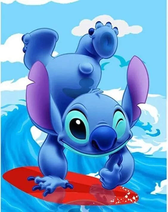 Алмазная Мозаика " Лило И Стич" 40X50 См Алмазная Вышивка / Картина Стразами Подарков / Украшения