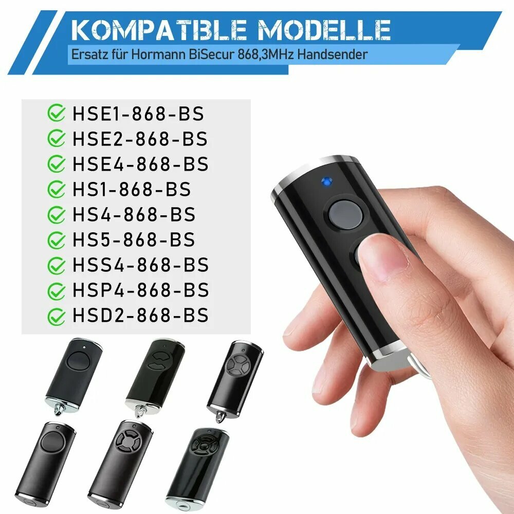 Ручной передатчик для гаражных ворот Hormann-868-SB HSE2/HSE4-868-BS, HS1/HS4/HS5-868-BS