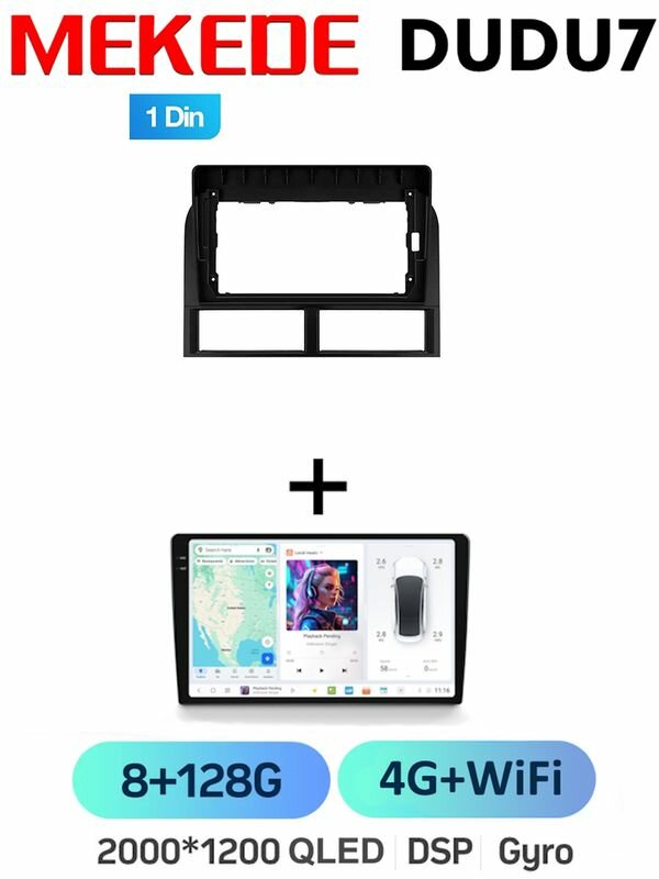 Магнитола Mekede DUDU7 8/128 Gb для Jeep Grand Cherokee 2 WJ 1998-2004 если с мультирулем то + 2500 carpay Android