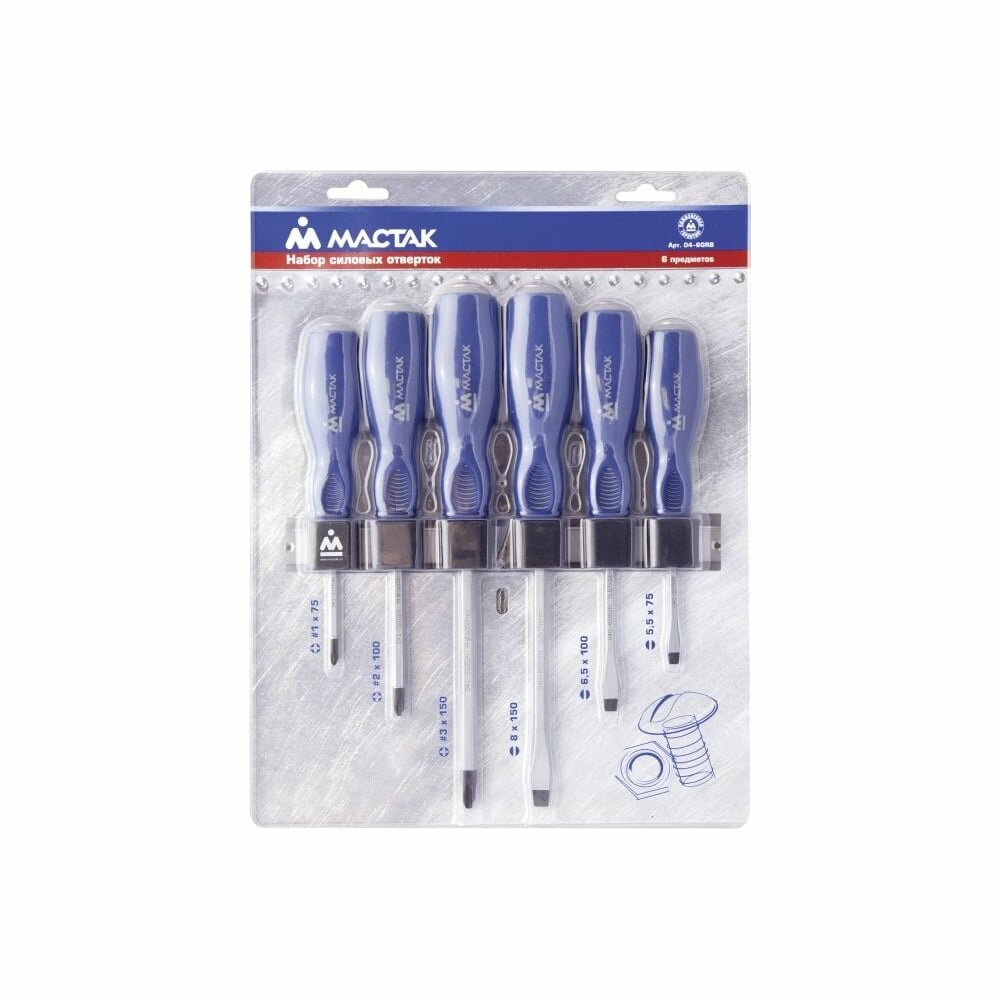 Набор отверток мастак 04-6GRB
