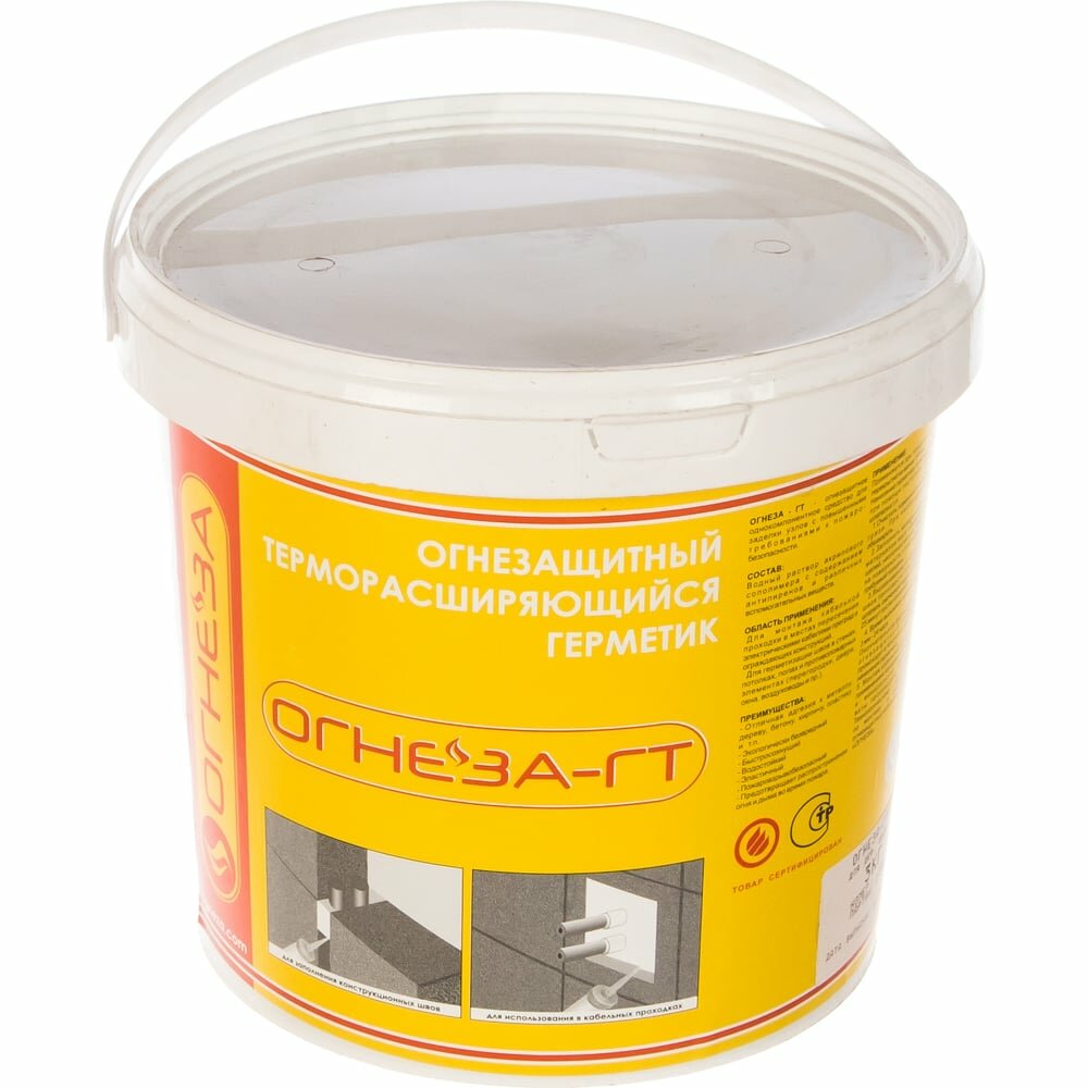 Противопожарный терморасширяющийся акриловый герметик огнеза ГТ