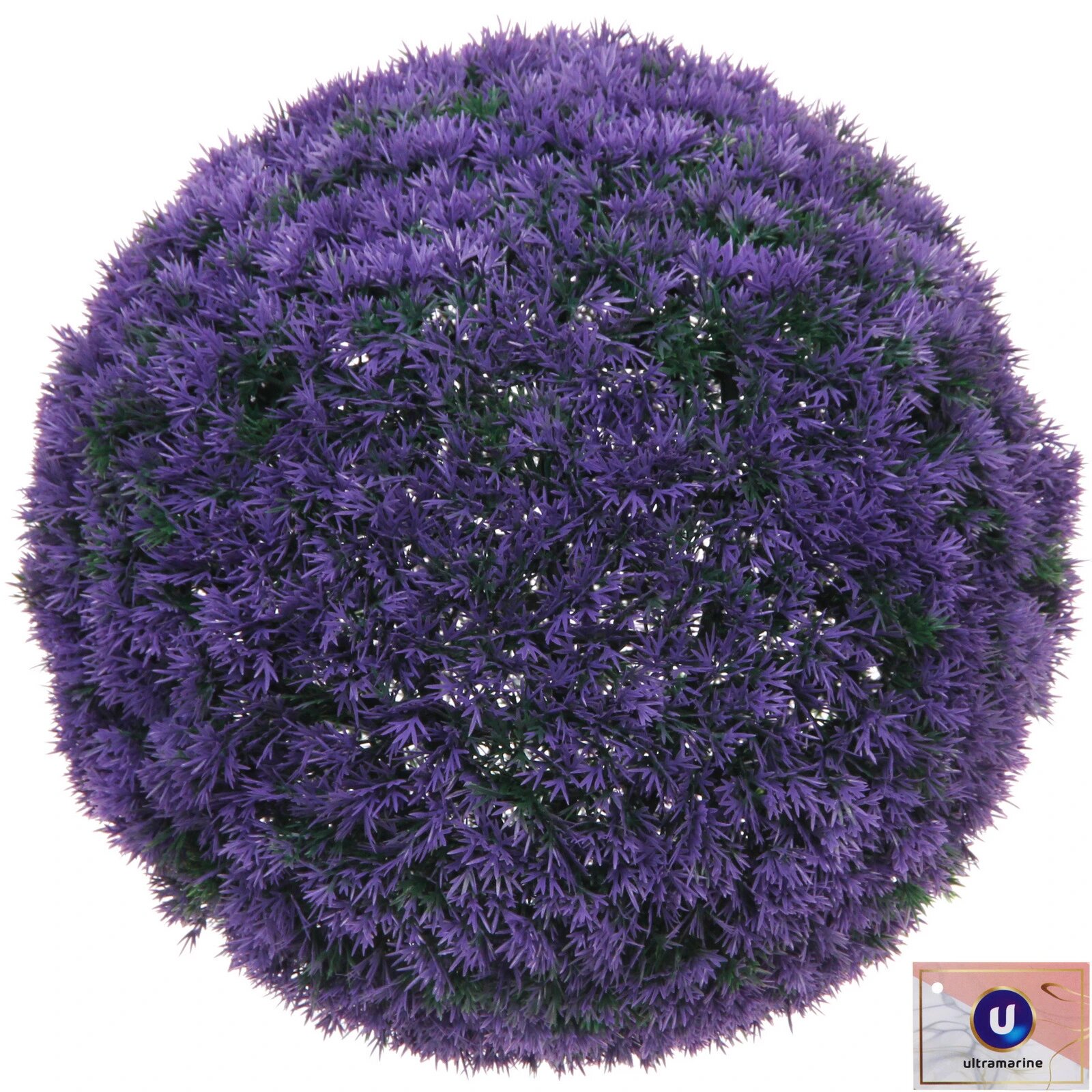 Искусственное растение шар «Самшит» фиолетово-зеленый, диаметр 34 см, для интерьера