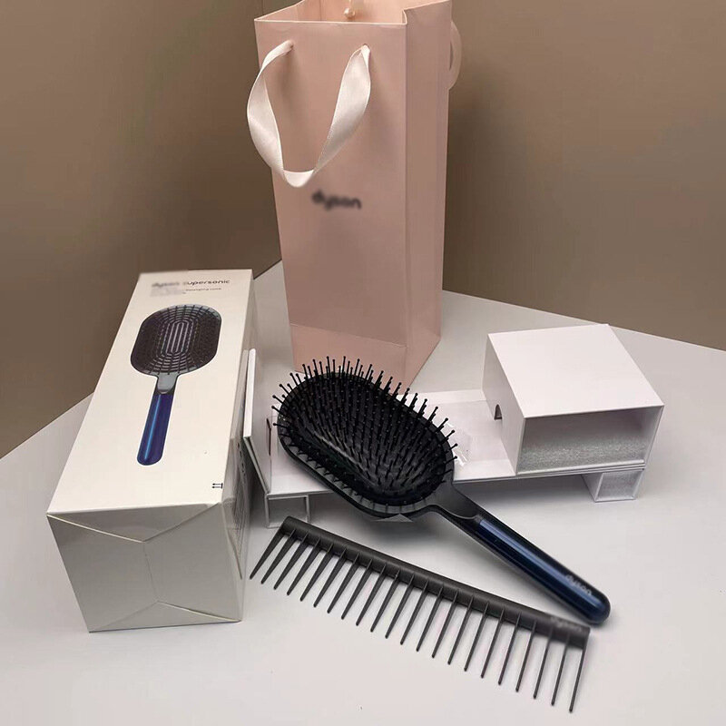 Расческа Dyson Style Cushion Comb, широкозубая расческа, антистатическая массажная расческа, набор в подарочной коробке, праздничный подарок