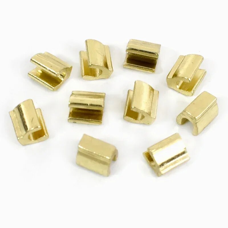 Зажимы для шнура LightGold-TopStop, No5, 100шт
