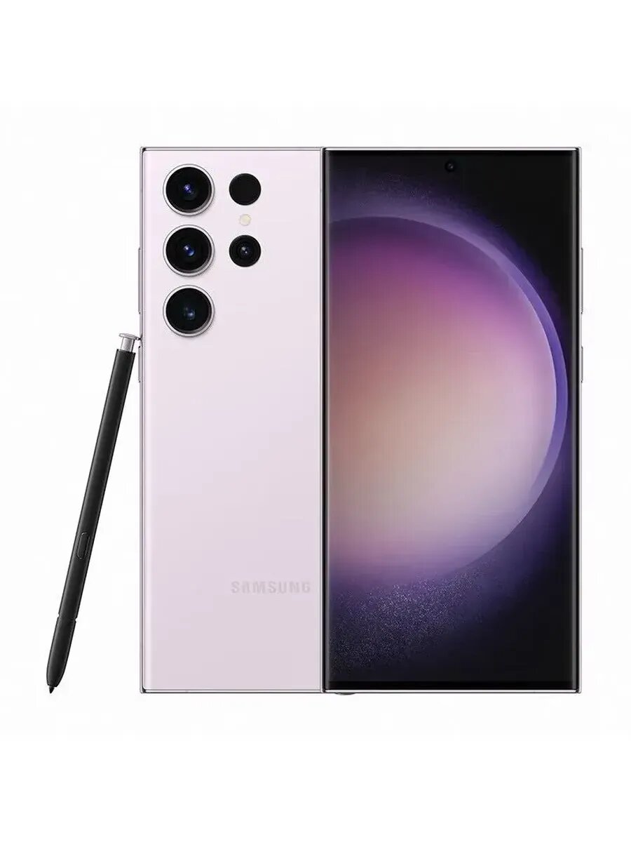Смартфон Samsung Galaxy S23 Ultra 8/256 ГБ, поддержка двух SIM-карт, 100% поддержка русского языка, абсолютно новый, фиолетовый.