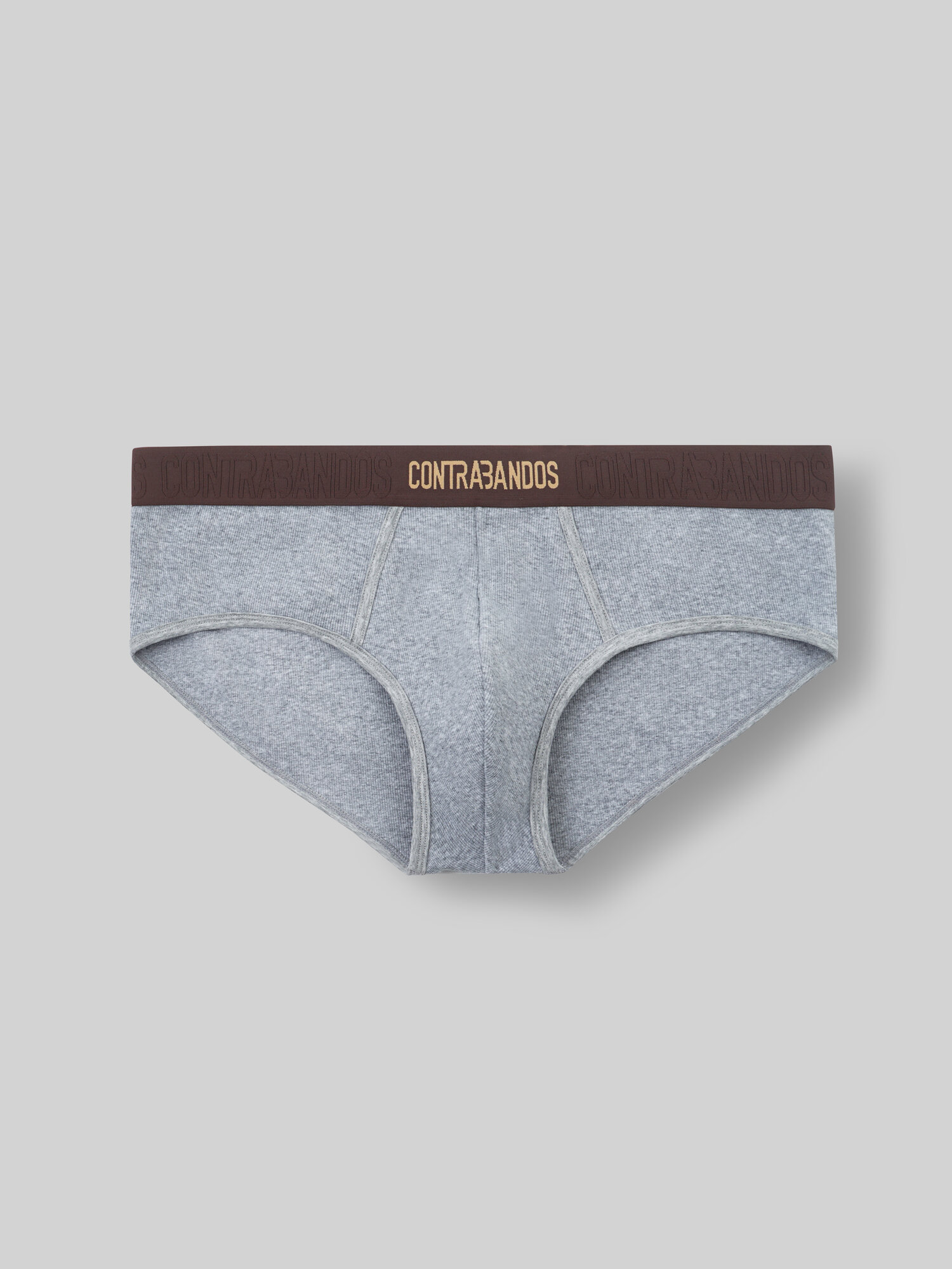 Трусы BRIEFS RIB GREY MELANGE, в "рубчик"