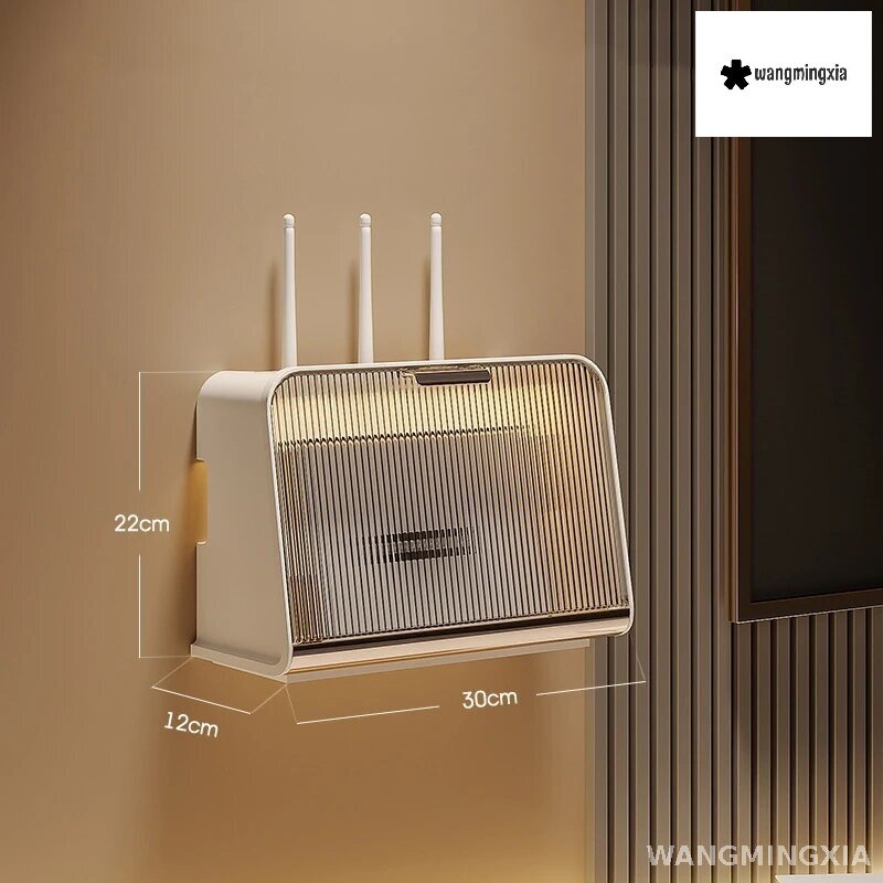 Настенная полка для маршрутизатора WiFi, стильный органайзер без перфорации модели B3,