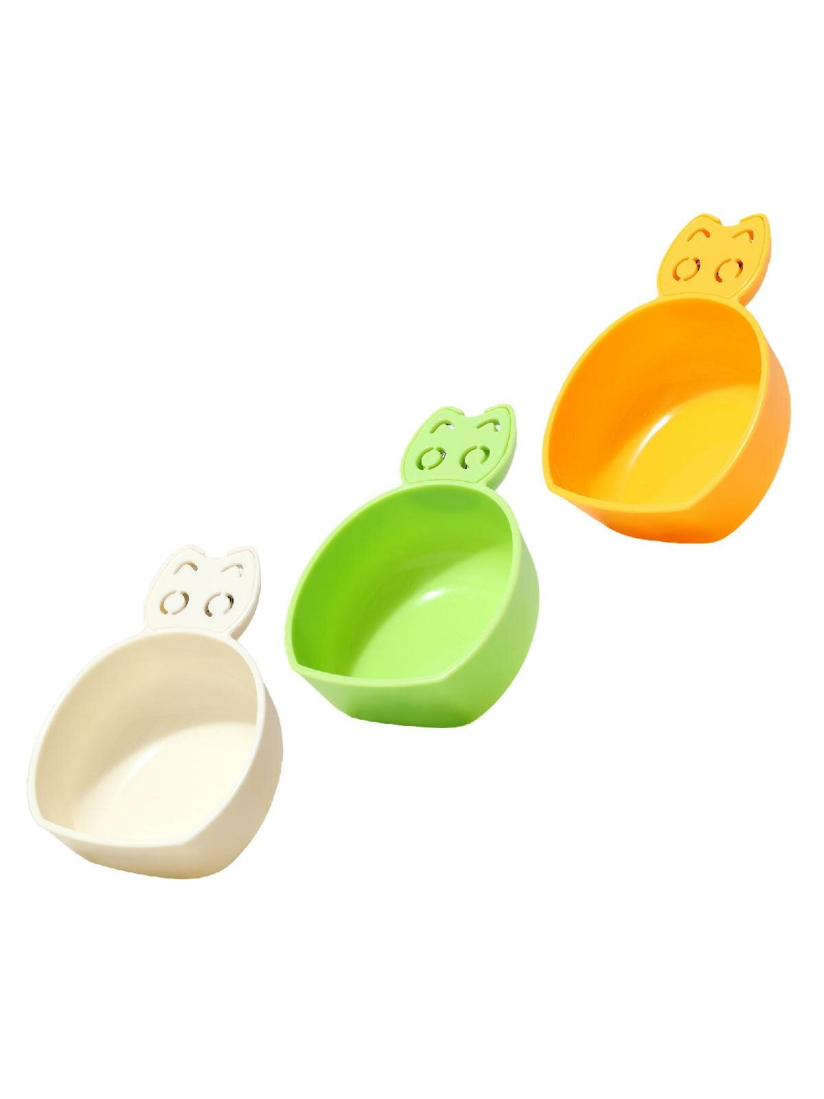 Специальная Мерная Ложка для корма для кошек, 3шт, Красочные Кормушки большой емкости