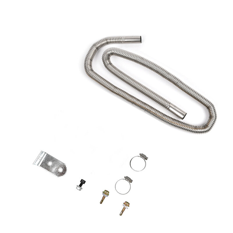 Труба выхлопная для Parking heater из нержавеющей стали с спиральной резьбой гофрированная дымовая труба аксессуары для выхлопа длина 120см + хомут для шланга
