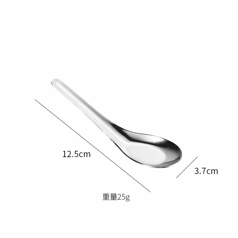 304 ложка из нержавеющей стали мини маленькая ложка для супа новая плоская домашняя ложка в китайском стиле винтажная