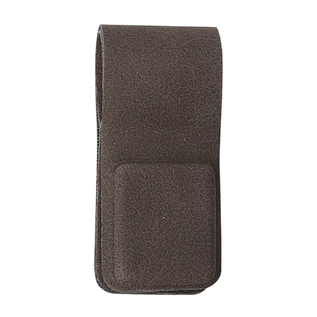 Магнитный кожаный органайзер для проводов наушников, темно - серый