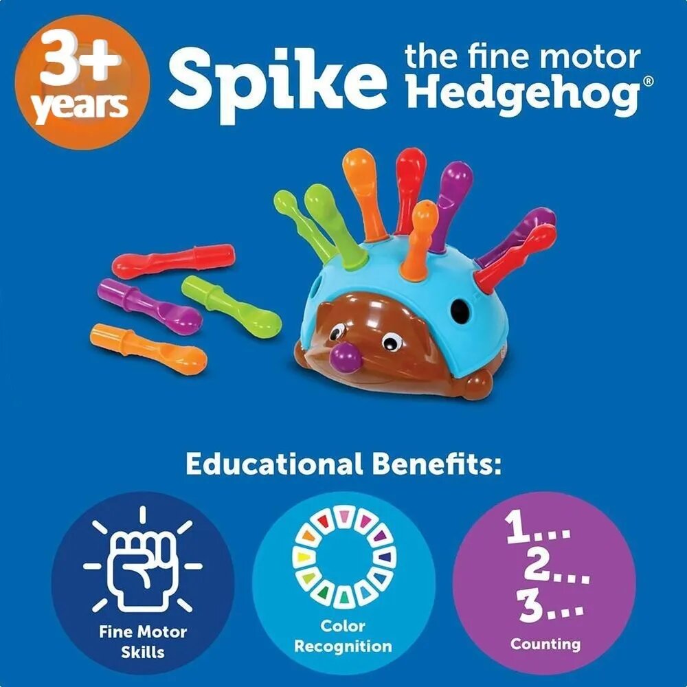 Игрушка для сортировки цветов Ёжик Спайк для малышей, сенсорная игра Монтессори