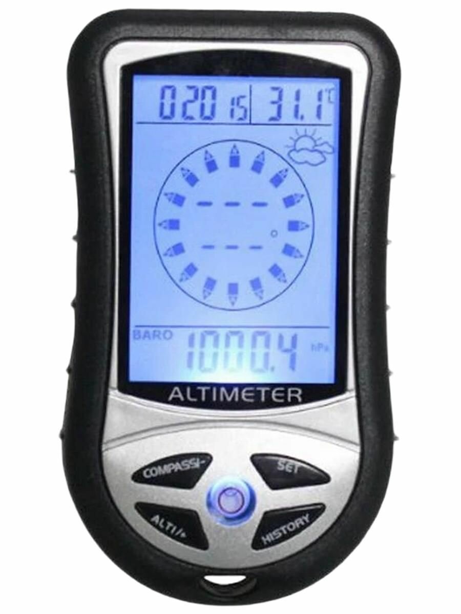 8 в 1 Цифровой компас, Барометр для рыбалки, Высотомер, Термометр, прибор туриста, альтиметр DS302