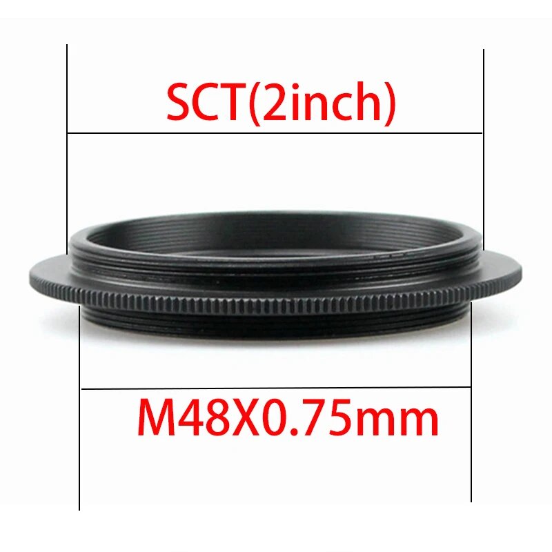Переходное кольцо VBNM KJ36691 для телескопа M42/M48/M54/M68/SCT черного цвета из алюминия