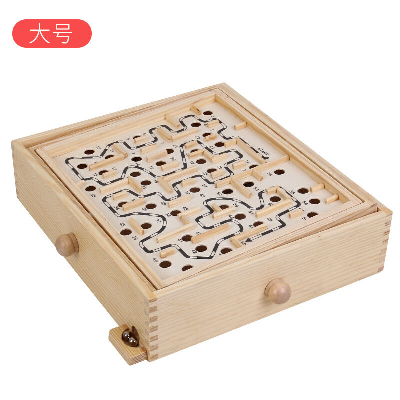 Большой лабиринт с шариками, 34.3x30.3x7.8 см, настольная игра для детей и взрослых 3-12 лет, развивает концентрацию