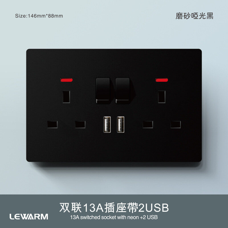 Белая резная ультратонкая розетка британского стандарта Гонконга и Макао в британском стиле с одной открытой розеткой