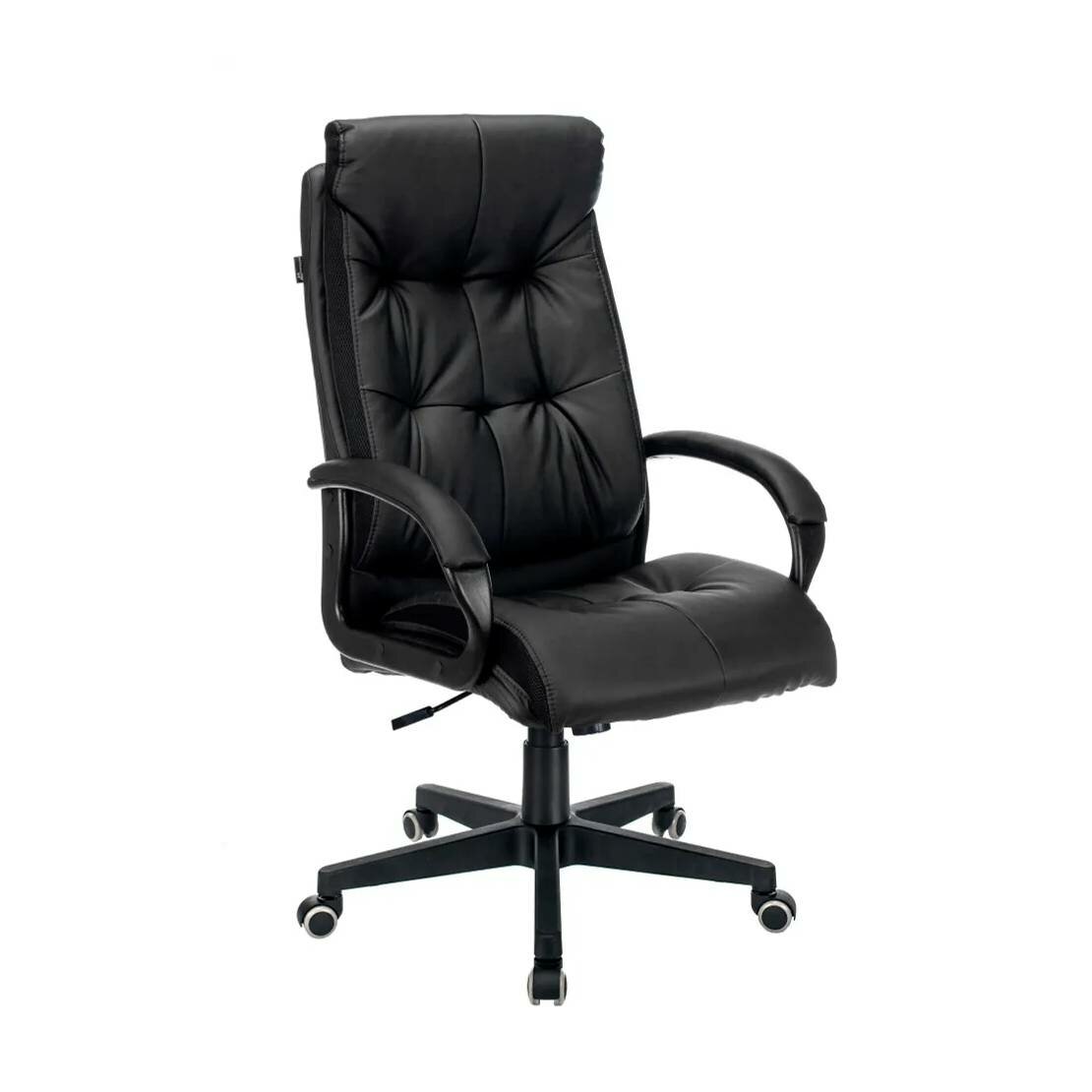 Кресло офисное Бюрократ CH-824B, нагрузка 120 кг, регулировка высоты, экокожа, черный